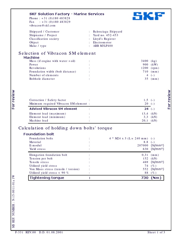 Vibracon SM Element Selection Guide | PDF | Screw | Stress (Mechanics)