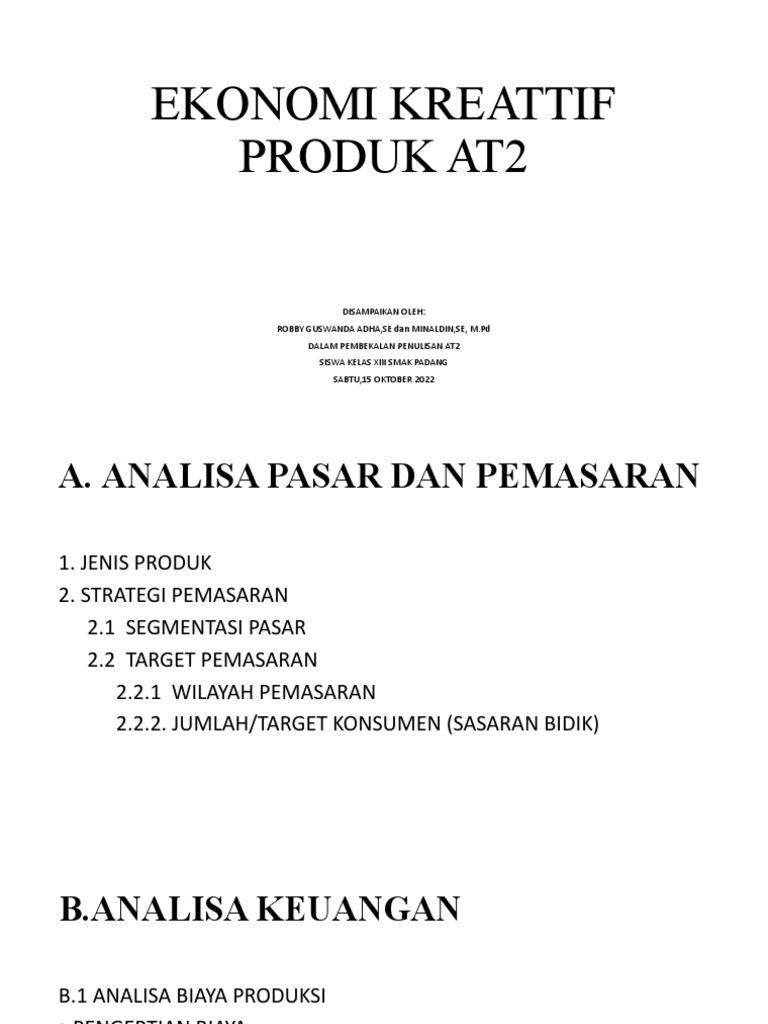 Ekonomi Kreatif At2 | PDF