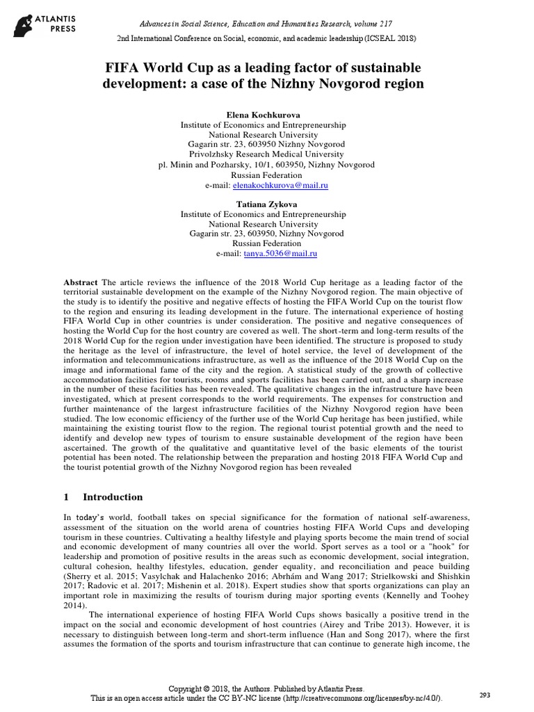 Fifa World Cup Sustainable Development | PDF | Tourism | Infrastructure