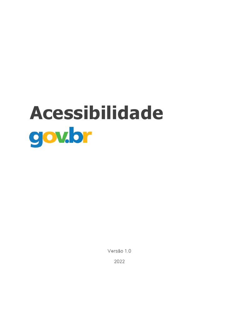 Cartilha Acessibilidade Govbr v1 | PDF Cartilha Acessibilidade Govbr v1 | PDF