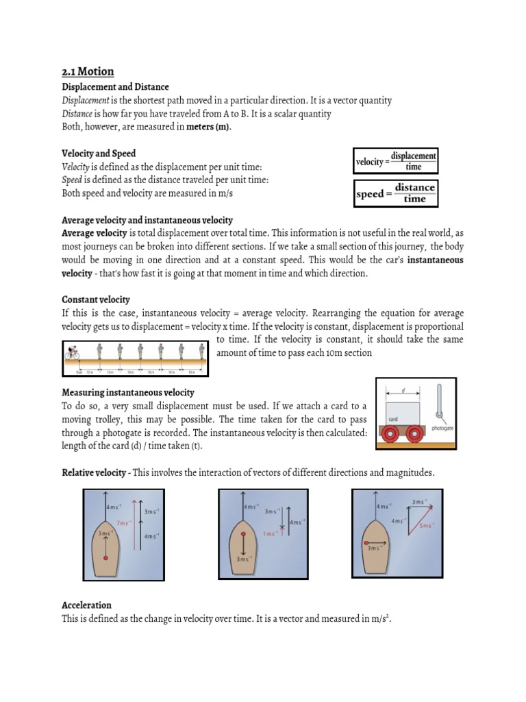 Physics Ch2 Notes | PDF