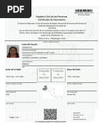 Certificado D Nacimiento | PDF | Control de acceso | Documento