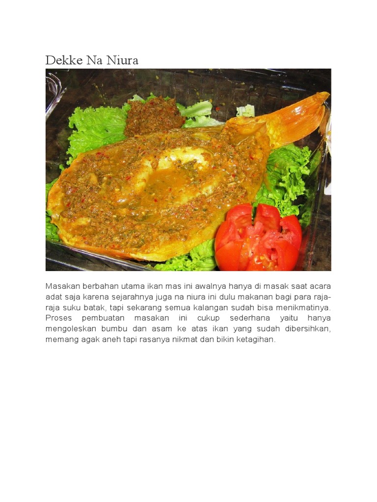 Makanan Khas Sumatra Utara | PDF Makanan Khas Sumatra Utara | PDF