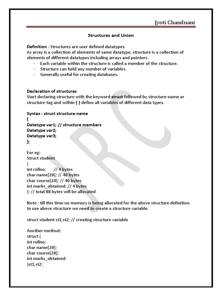 C - Structures and Files | PDF