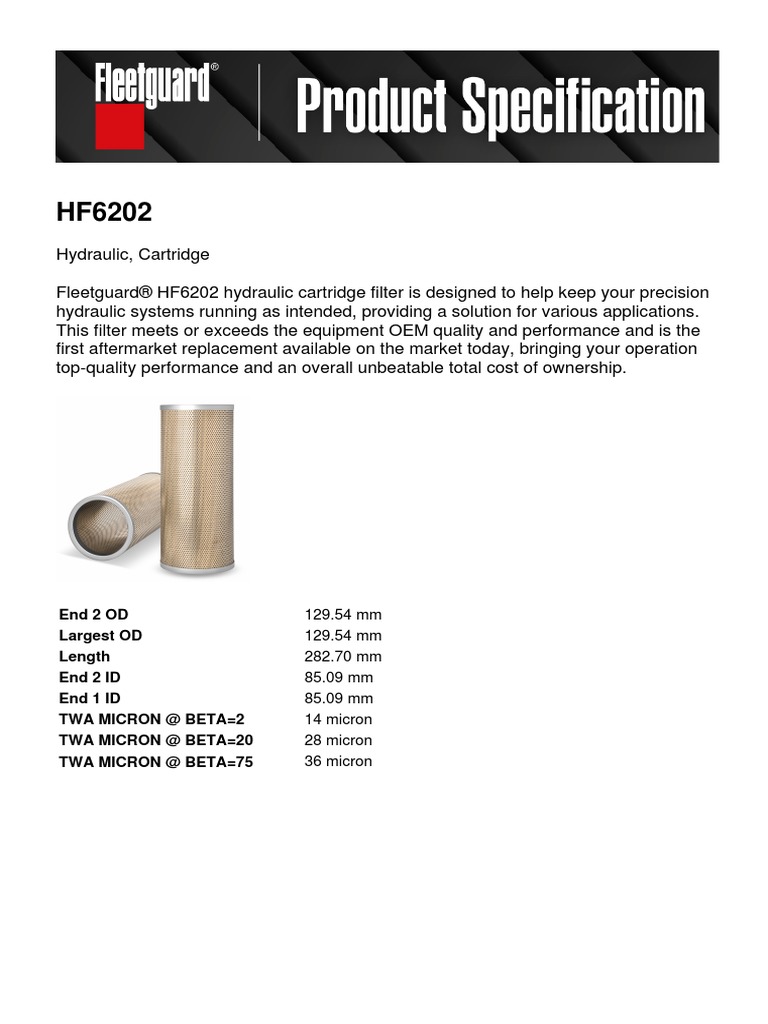 Product Specification - HF6202 | PDF