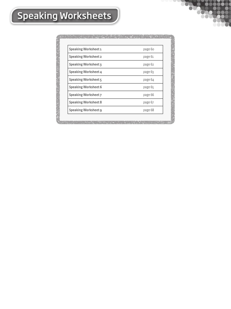 A2 Speaking Worksheets Collection | PDF | Salad