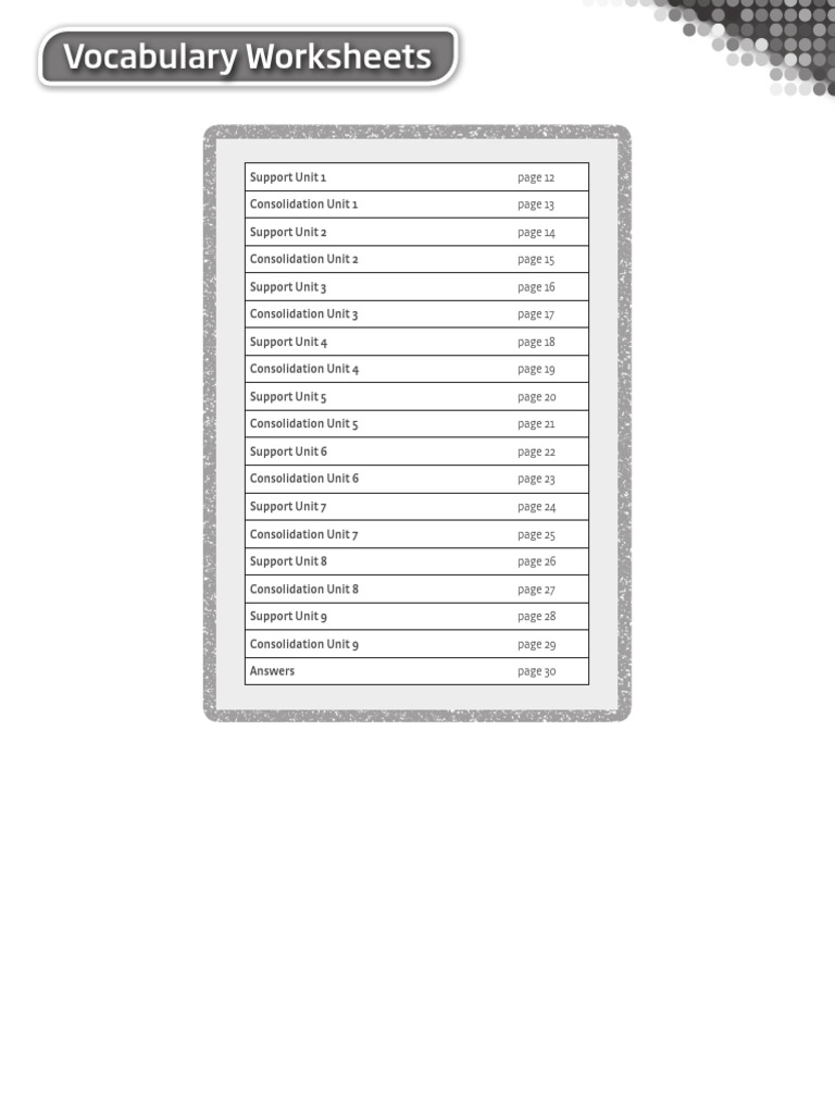 Achievers A2 - Vocabulary Worksheets | PDF | Fruit | Milk