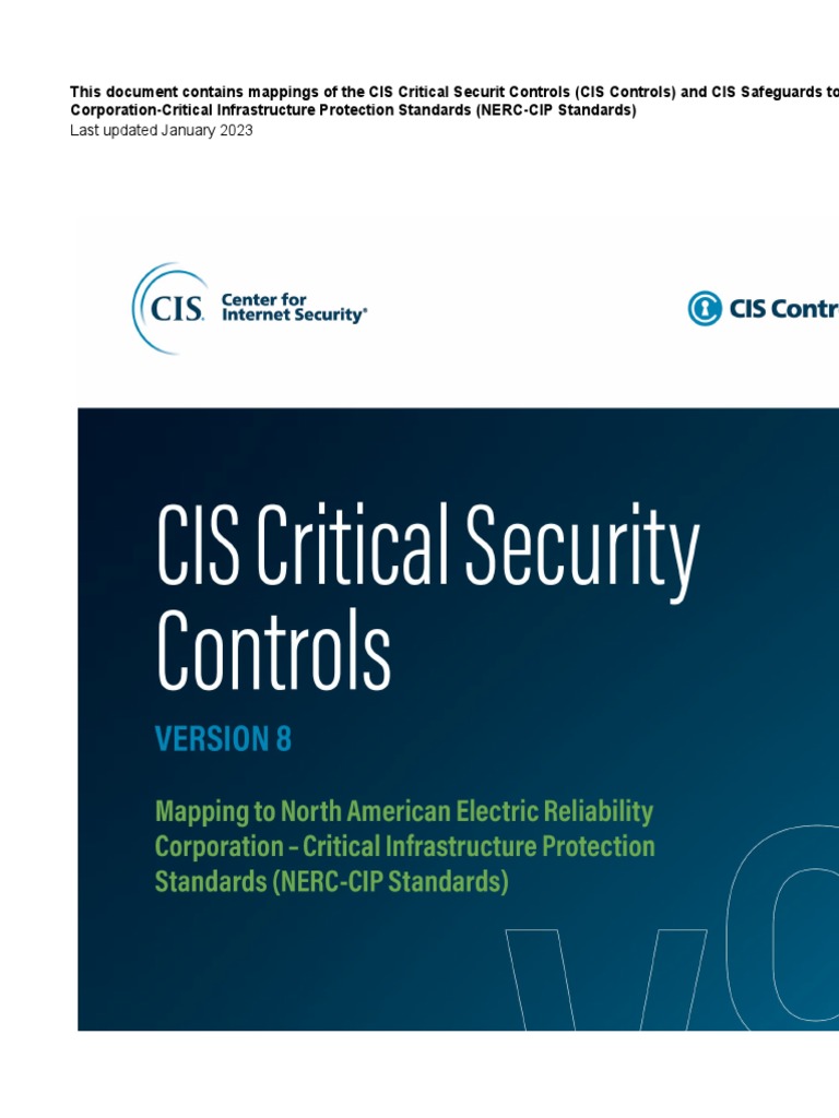 CIS Controls v8 Mapping To NERC CIP 2 2023 | PDF | Information ...