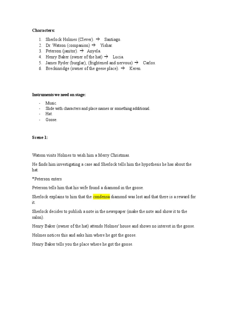 English Final Project | PDF | Sherlock Holmes | Dr. Watson