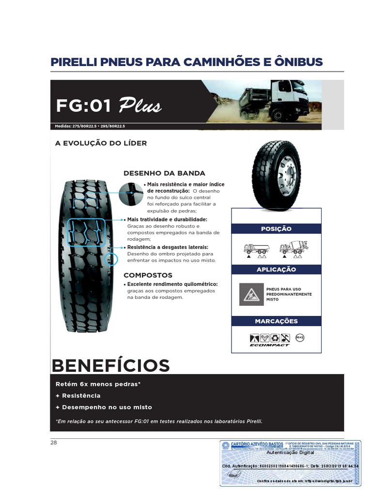 Pneus Pirelli para Caminhões e Ônibus | PDF | Autenticação