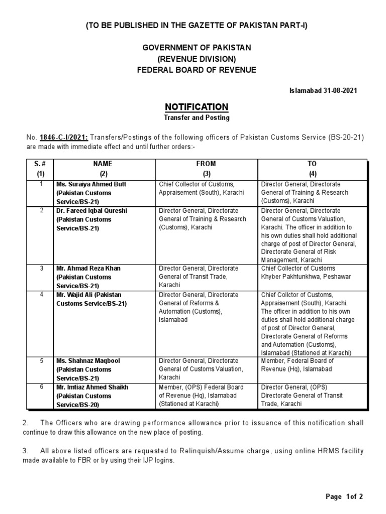 Notification | PDF | Pakistan | Karachi