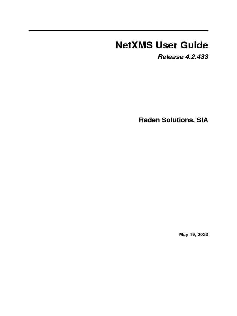 NetXMS User Guide Overview | PDF | Computer Network | Ip Address