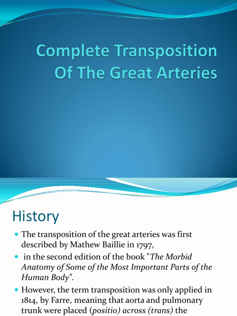 Complete Transposition of Great Arteries | PDF | Heart Valve | Atrium ...