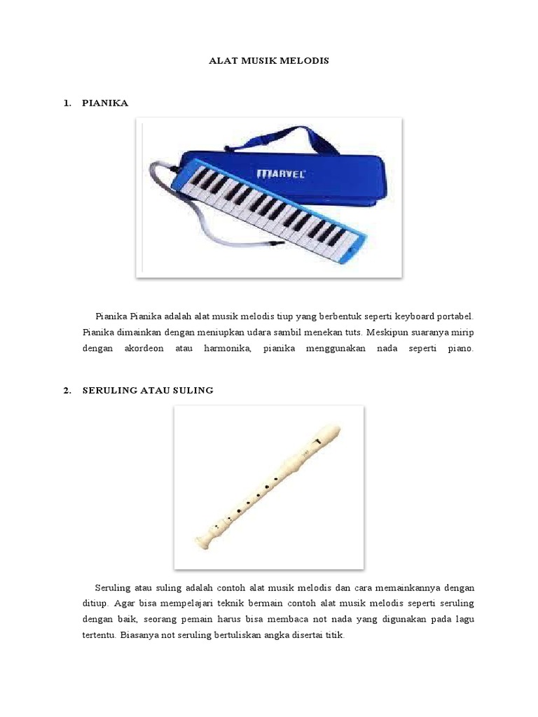 Jenis-Jenis Alat Musik Melodis dan Ritmis | PDF | Seni