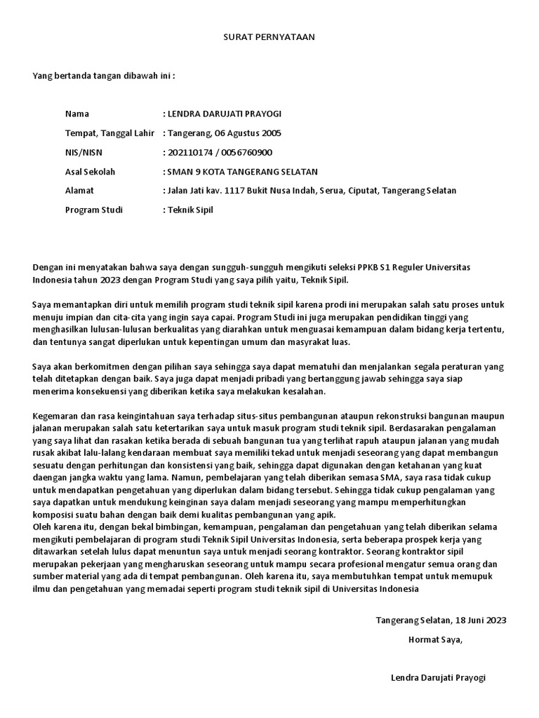 Essay PPKB UI Lendra Darujati | PDF | Karier & Perkembangan