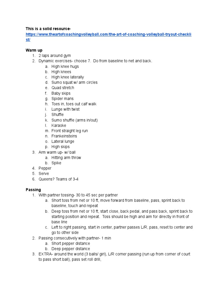 2023 VB Tryouts | PDF | Volleyball | Athletic Sports