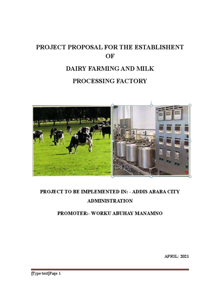 Dairy Farming & Milk Processing Proposal | PDF | Internal Rate Of ...