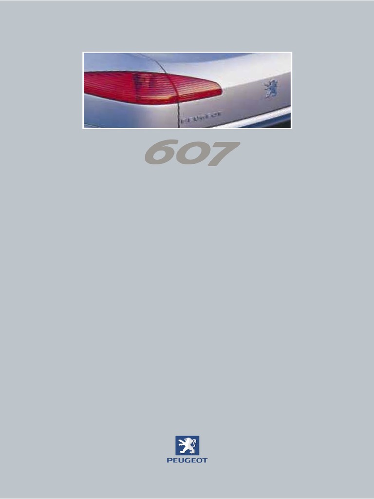 Peugeot 607 2002 FR | PDF | Moteur V6 | Industrie automobile