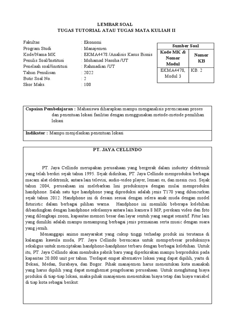 EKMA4478 - Tugas 2 - 042242289 | PDF
