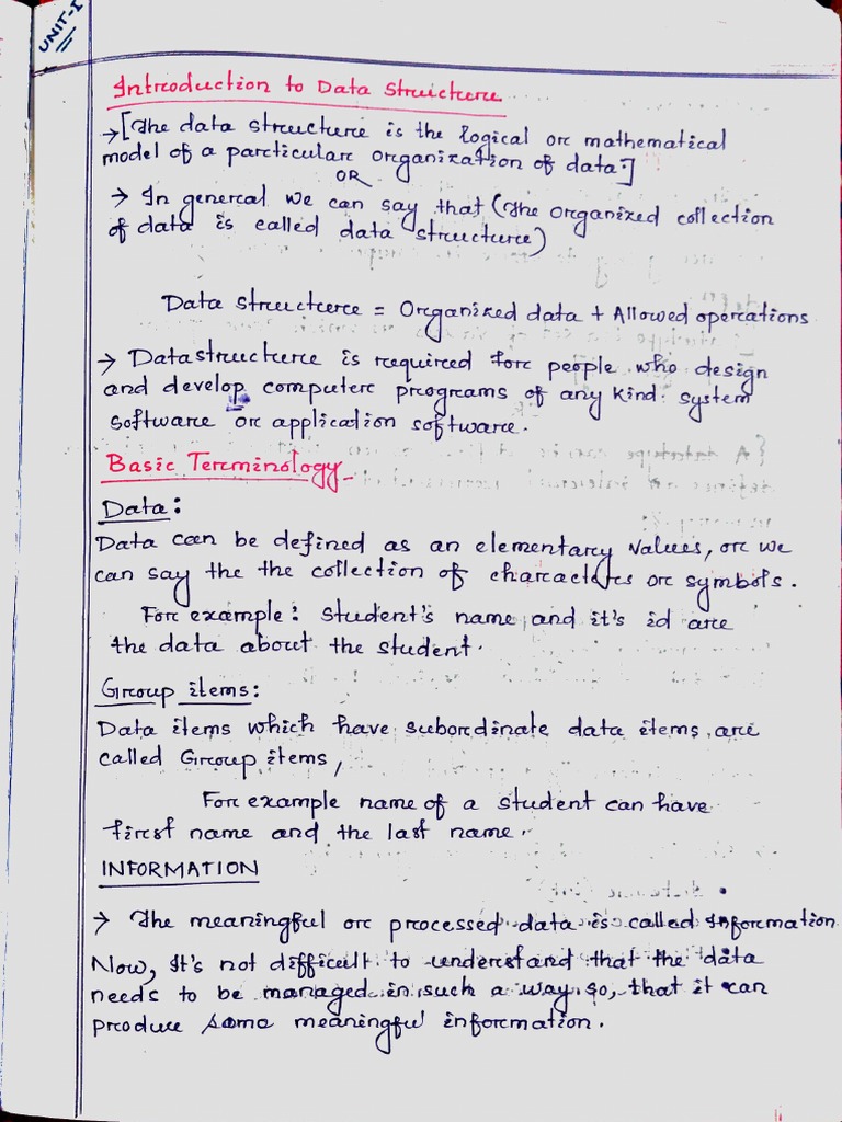 Introduction To Datastructure & Basic Terminology | PDF