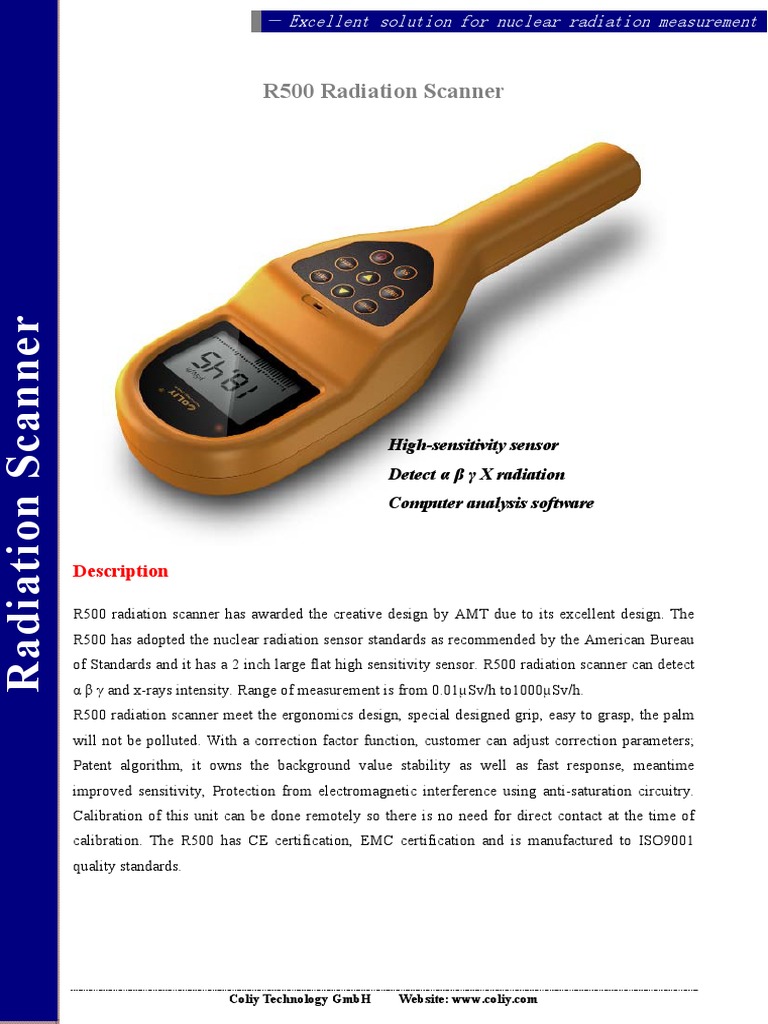 R500 Radiation Scanner | PDF | Radiation | X Ray