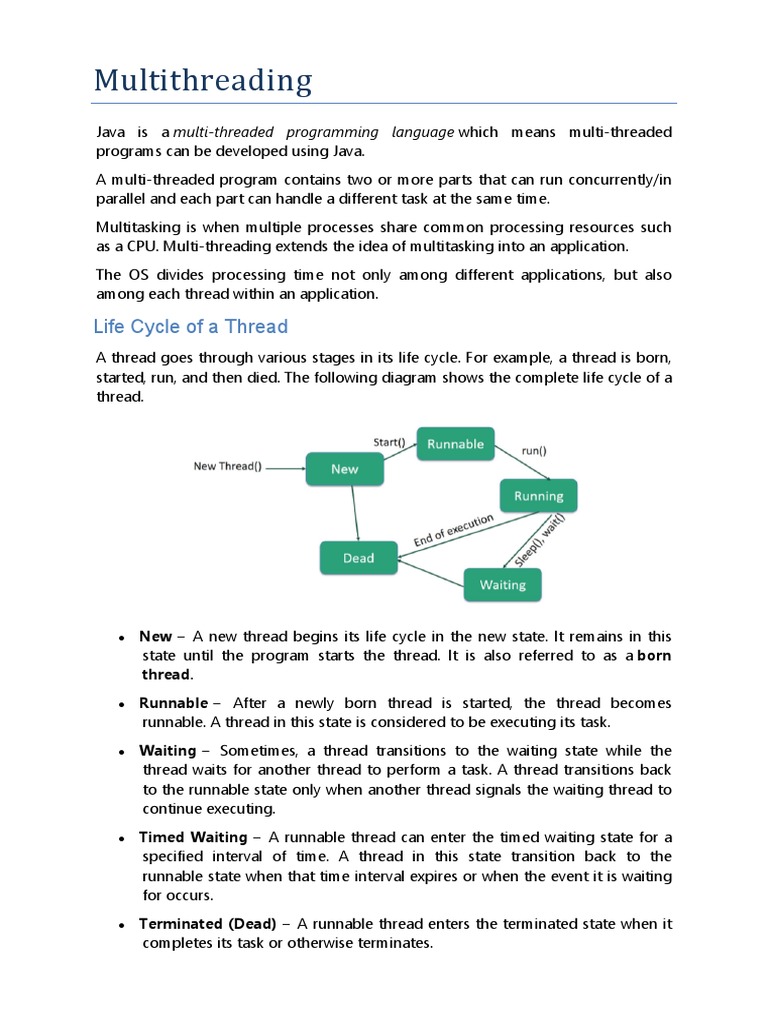 Multithreading | PDF Multithreading | PDF
