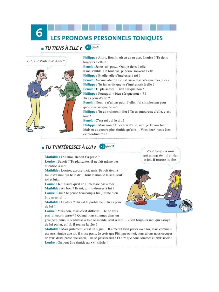 Pronoms Personnels Toniques | PDF