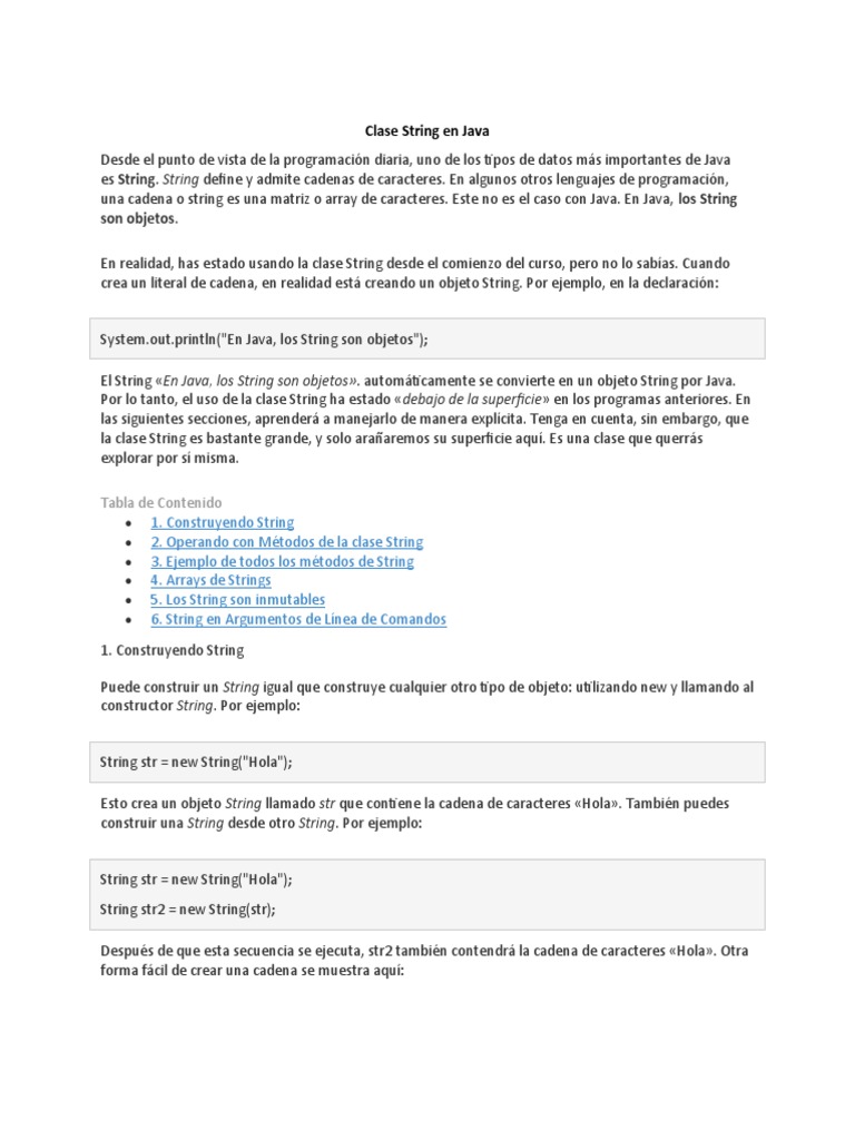Lectura Clase String | PDF | Métodos y materiales de enseñanza ...