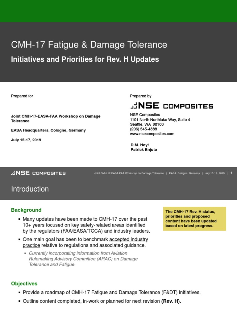 CMH-17 Priorities and Topics For Chapter 12 Rev. H (NSE) | PDF ...