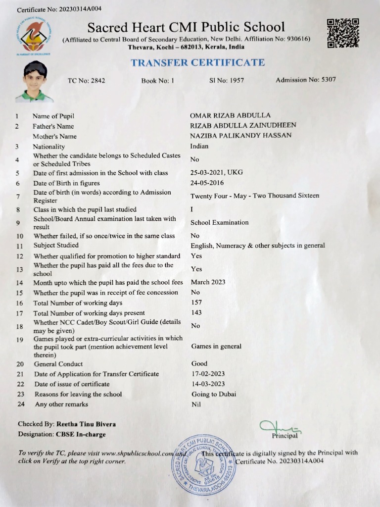 A Migration Certificate | PDF | Schools | Qualifications