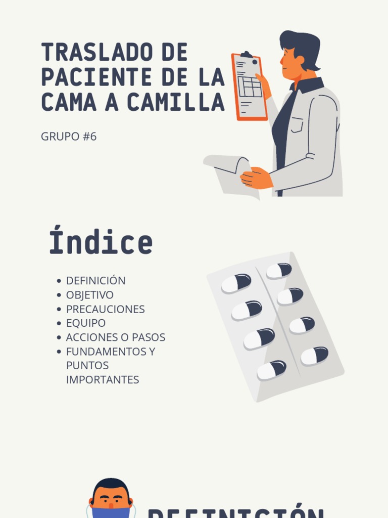 Traslado de Paciente de Cama A Camilla | PDF | Enfermería | Hospital