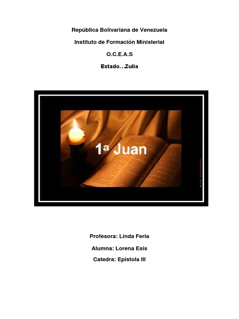 Metodo Inductivo de 1 Juan Lorena | Descargar gratis PDF | Juan el apóstol | Jesús
