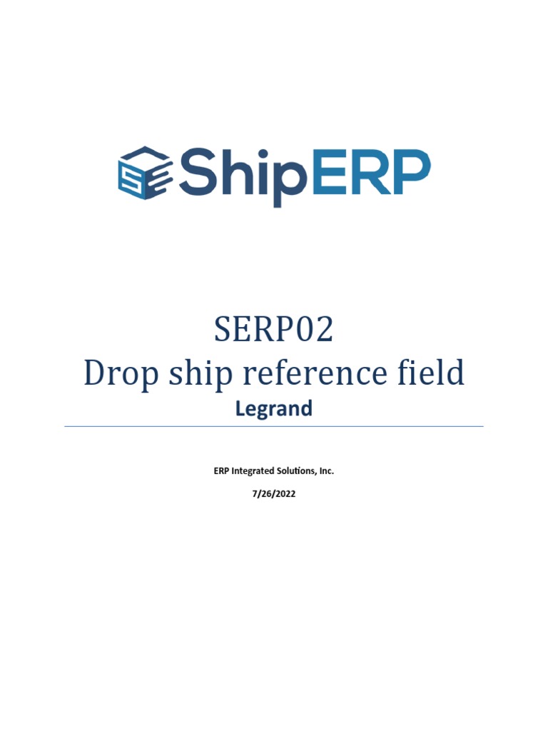 FS-TS - SERP02 Drop Ship Reference Field | PDF | Enterprise Resource Planning | Computer Science