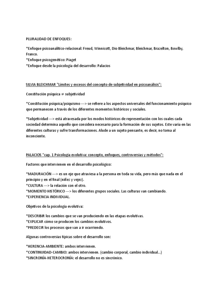 Primer Parcial Niñez | PDF | Teoría de apego | Sicología