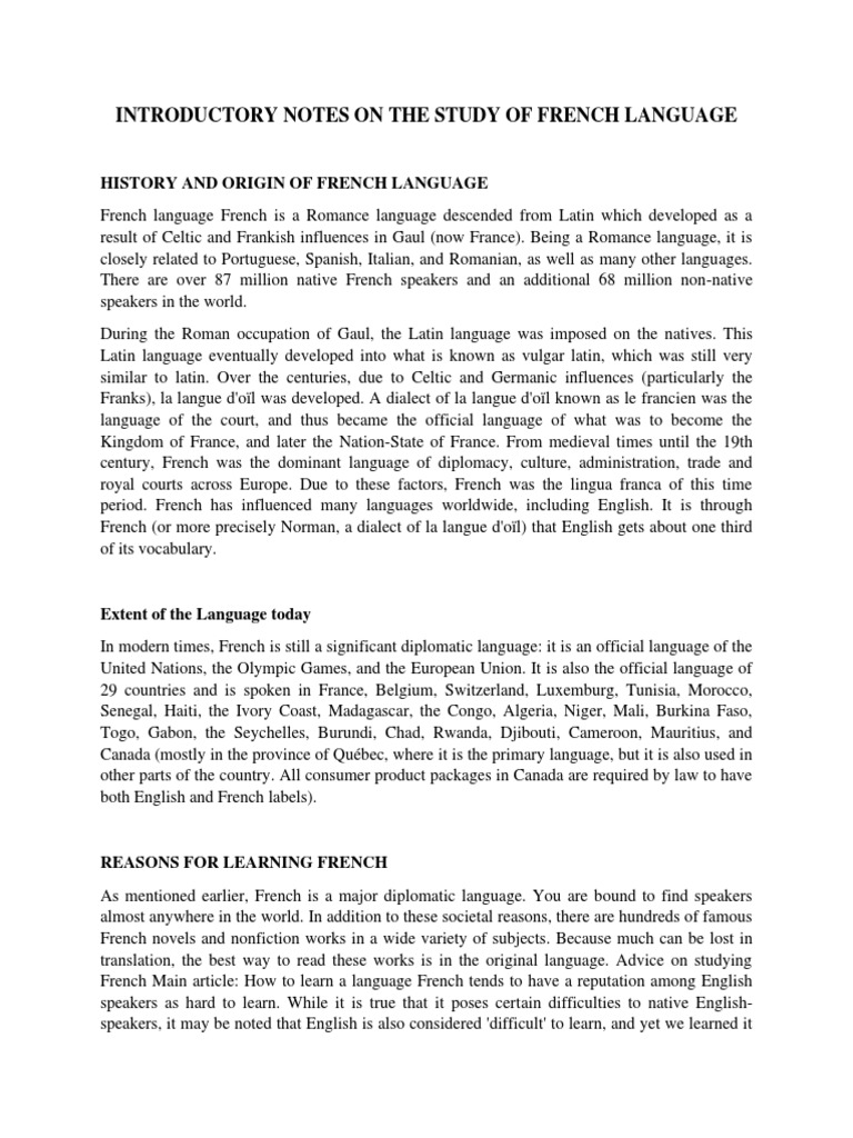 French Notes 2 | PDF | Grammatical Gender | French Language