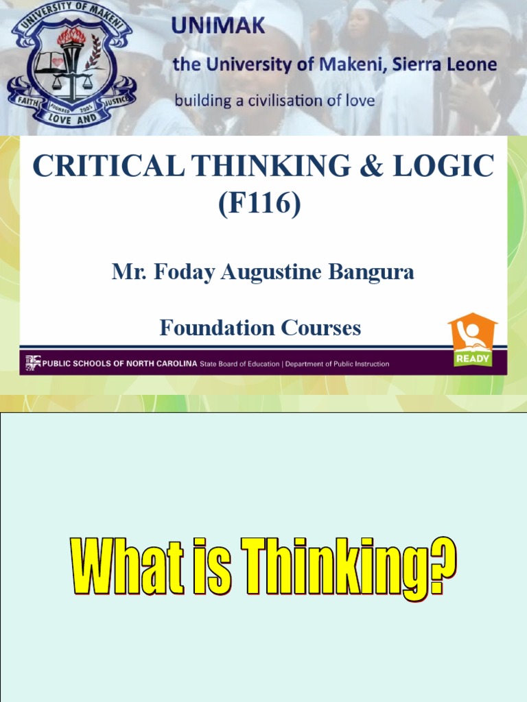 Lesson Notes For Critical Thinking | Download Free PDF | Critical ...