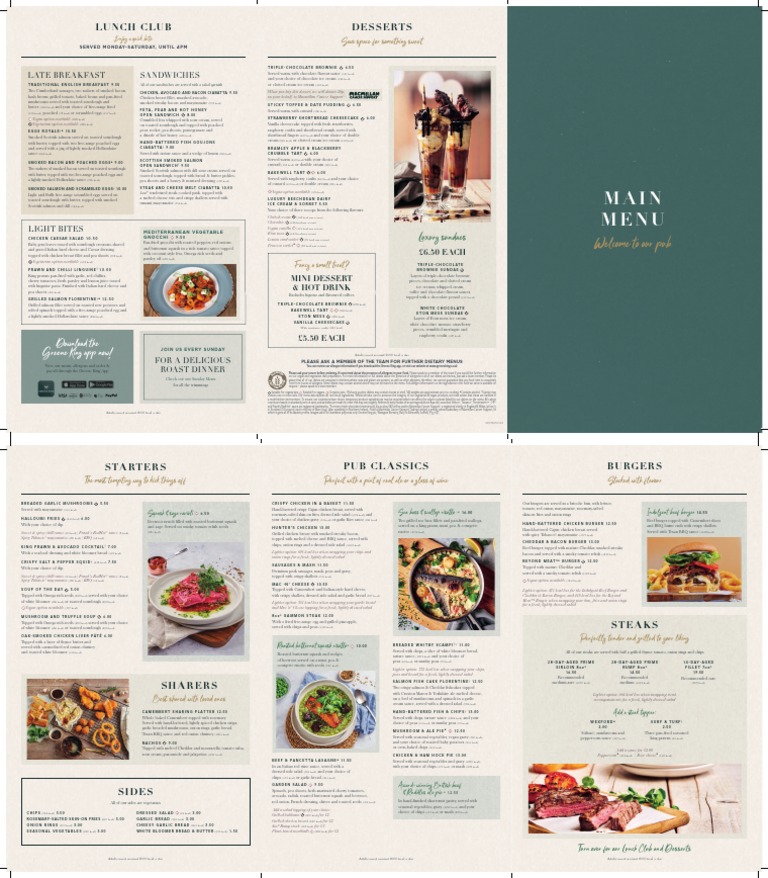 Main Menu 2023 | PDF | Hamburgers | Bacon