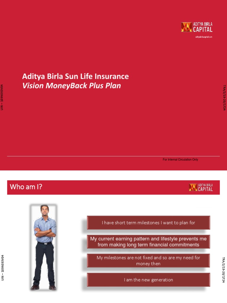 ABSLI Vision MoneyBack Plus Plan Presentation | PDF | Finance & Money ...