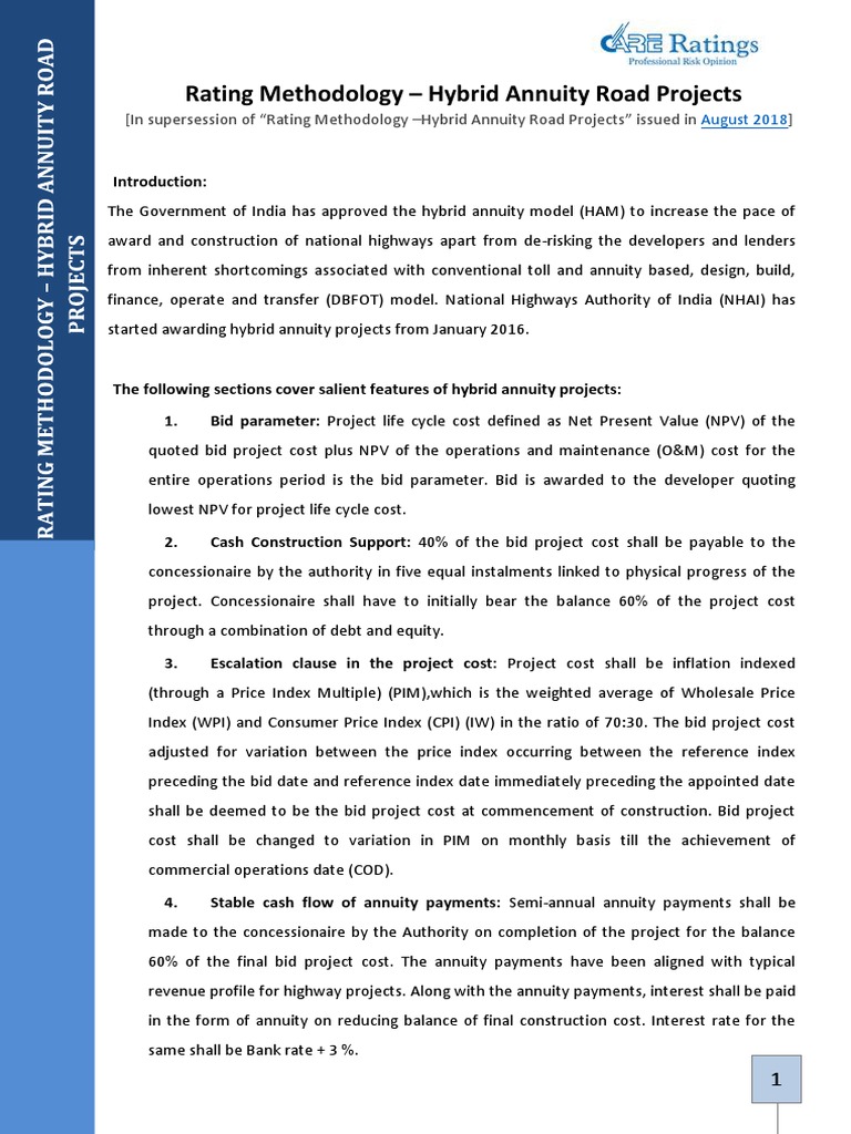 Rating Methodology HAM-Aug2019 | PDF | Interest | Net Present Value