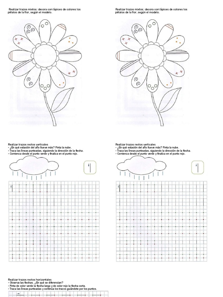 Realizar Trazos Mixtos Imprimir | Descargar gratis PDF | Color | Visión