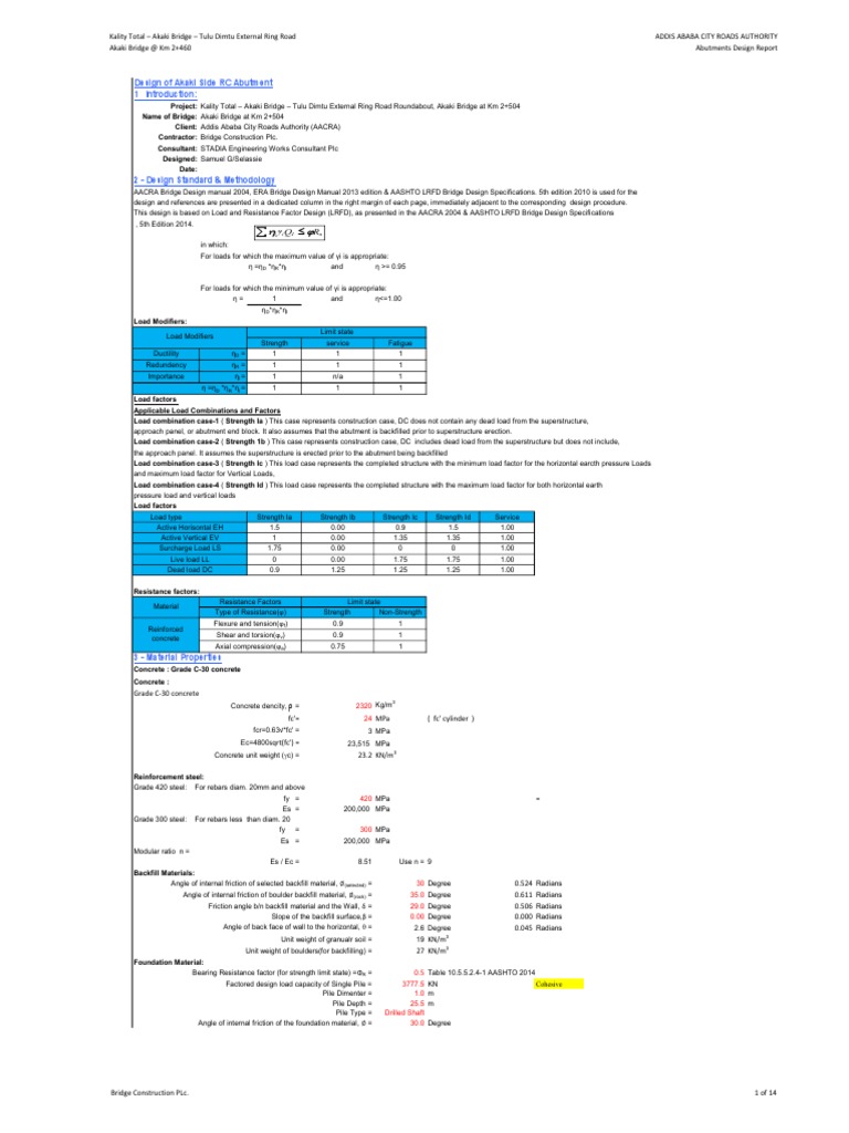Bridge Abutments and Foundation Design | PDF | Deep Foundation | Geotechnical Engineering