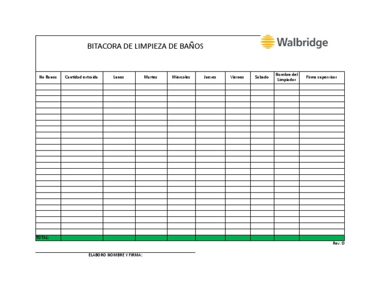 Bitacora de Baños | PDF