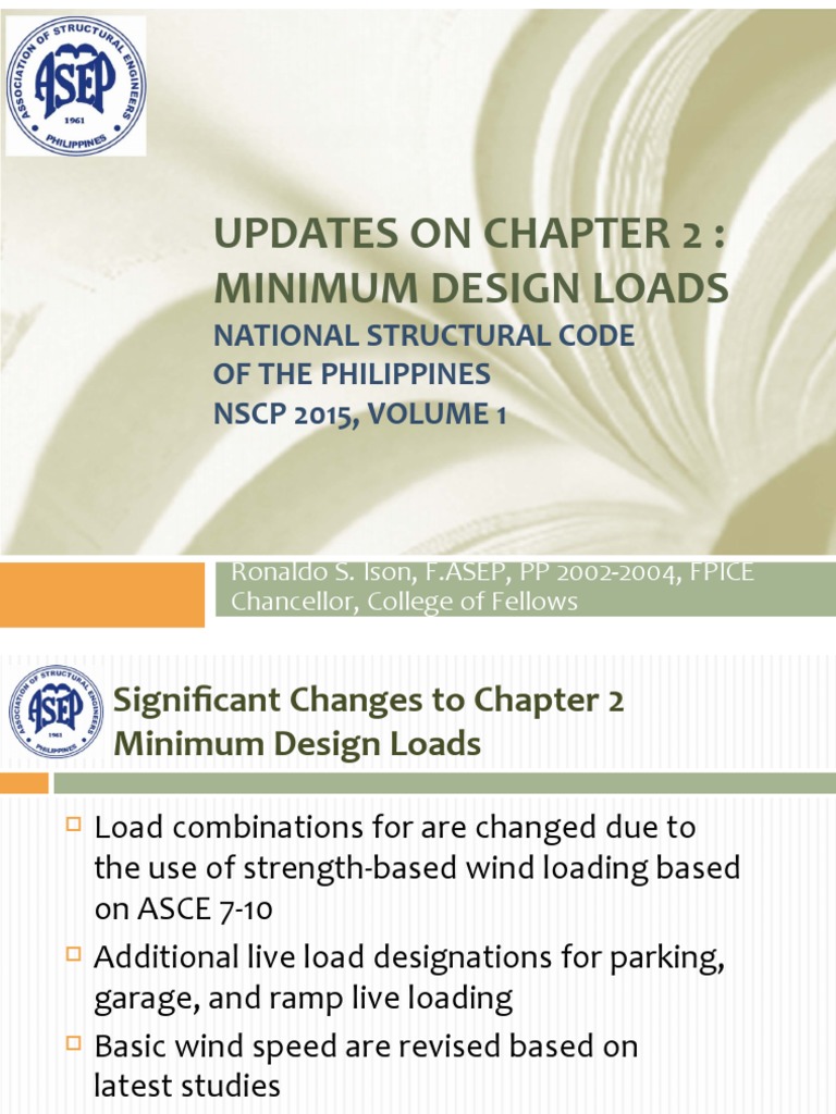 pp03 Asep NSCP 2015 Update On ch2 Minimum Design Loadspdf | PDF | Structural Load | Beam (Structure)