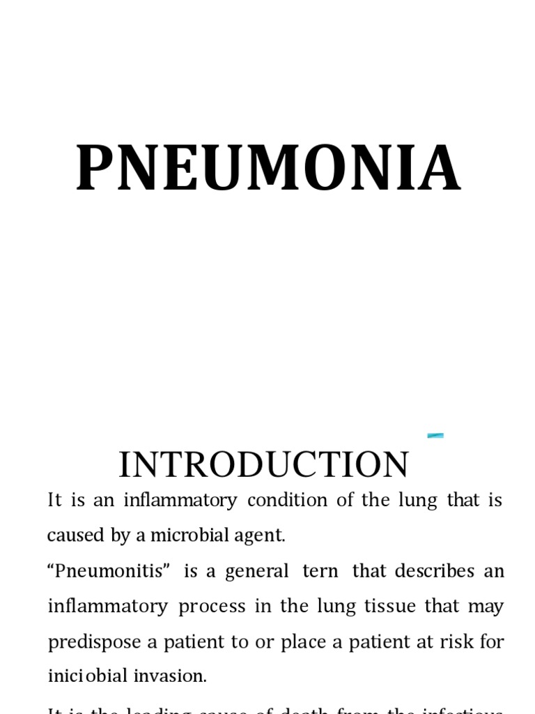 PNEUMONIA | PDF | Pneumonia | Breathing