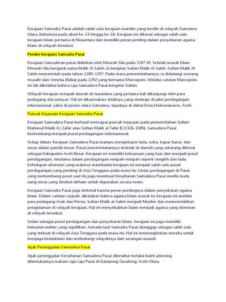 Samudra Pasai | PDF