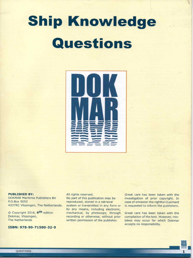Ship Knowledge Questions | PDF