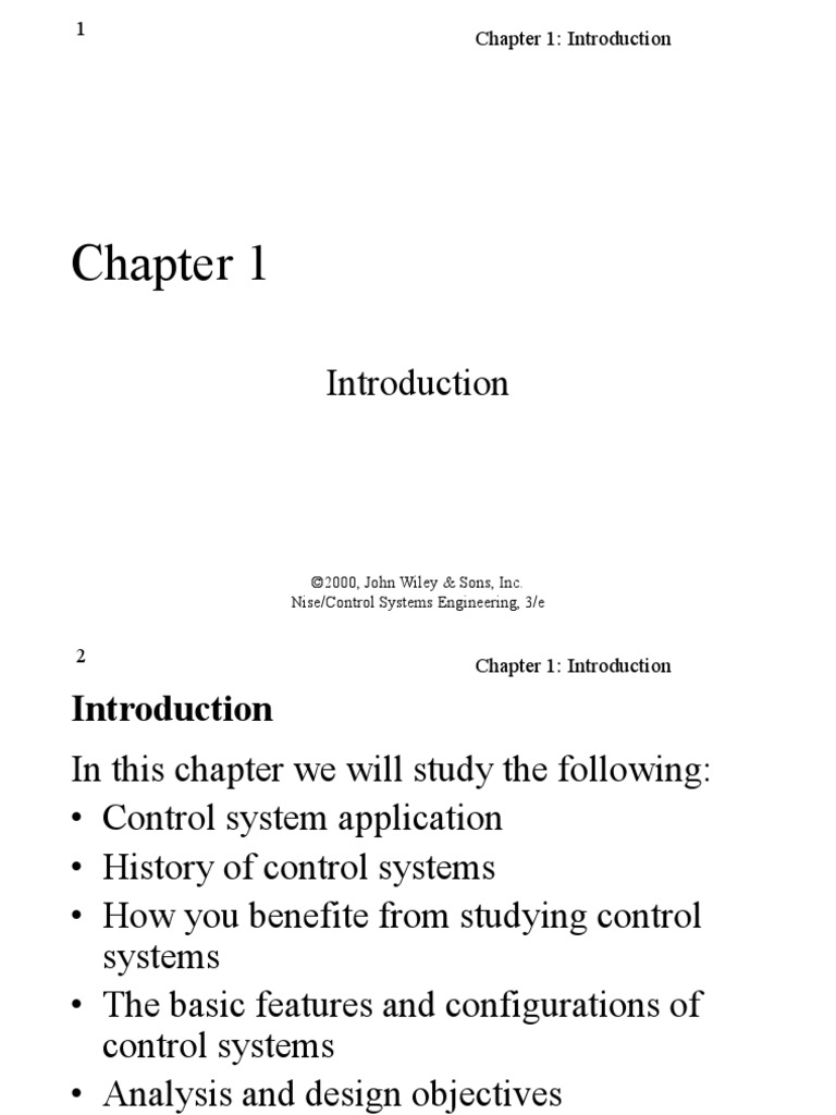 Chapter 01 | PDF | Control Theory | Feedback