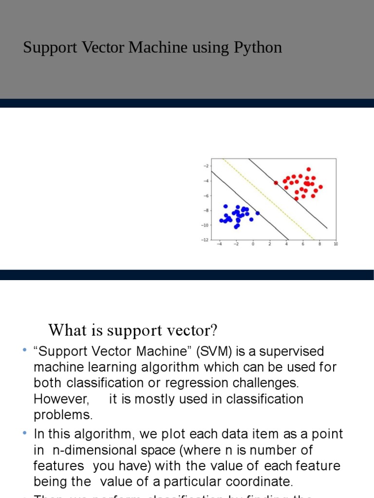 Svm Using Python Pdf Support Vector Machine Statistical Classification