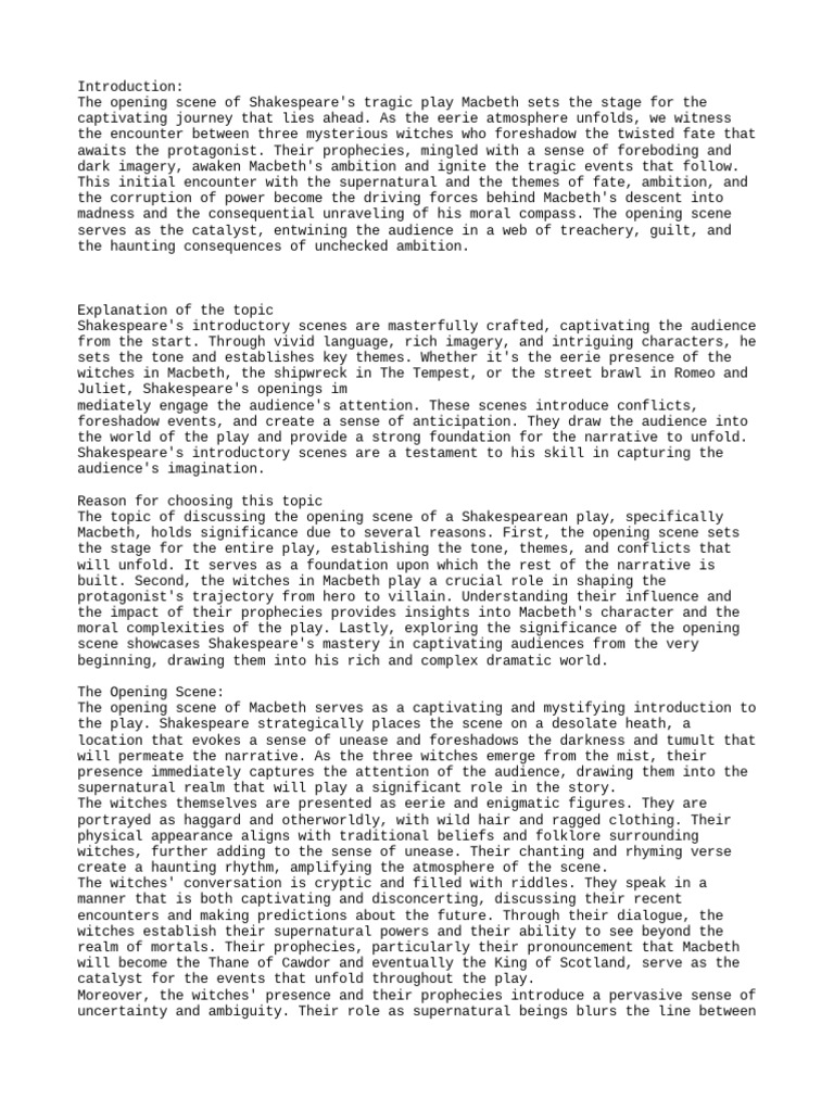 ENglish Literature Project | PDF | Macbeth | William Shakespeare