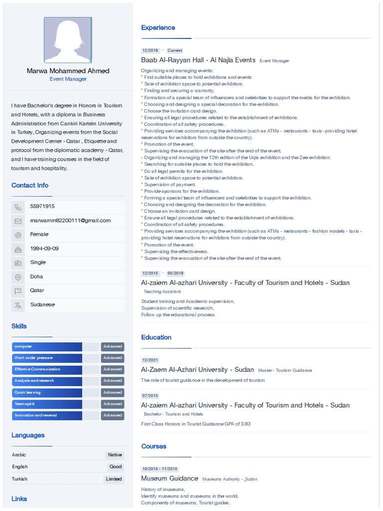 Resume Marwa Mohammed | PDF